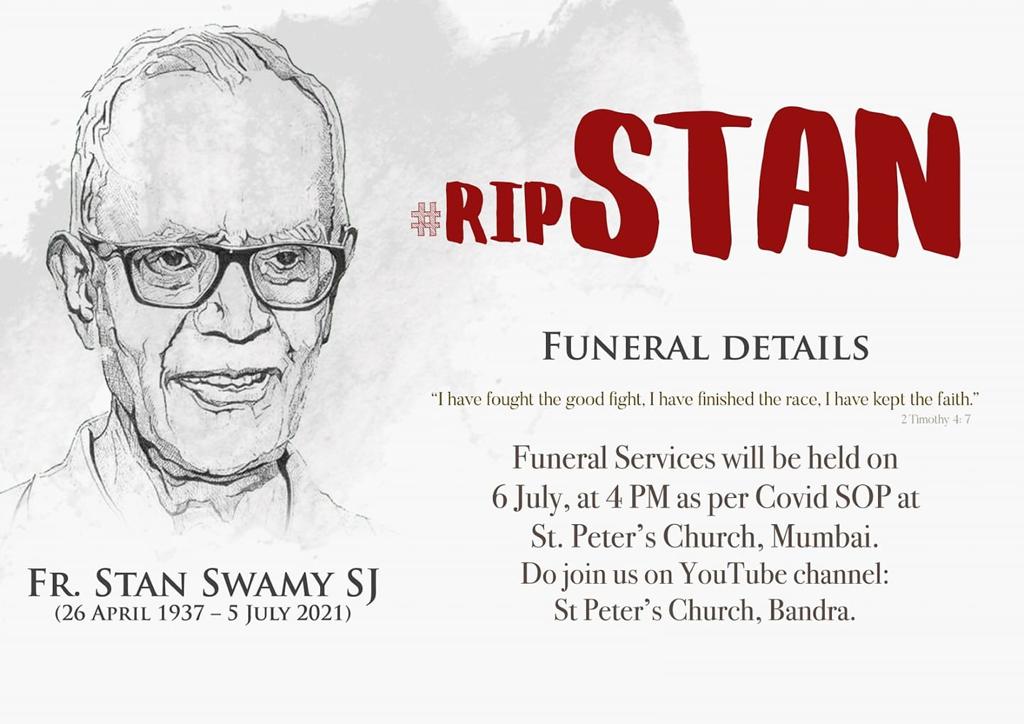 Join Online Memorial Mass for Fr Stan Today at 3.45 pm - Indian ...
